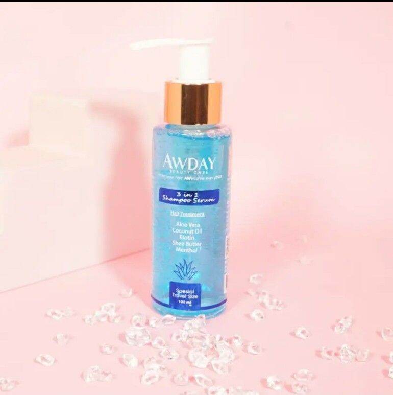 Awday 3in1 Shampoo Serum Hair Treatment BPOM HALAL | Lazada Indonesia