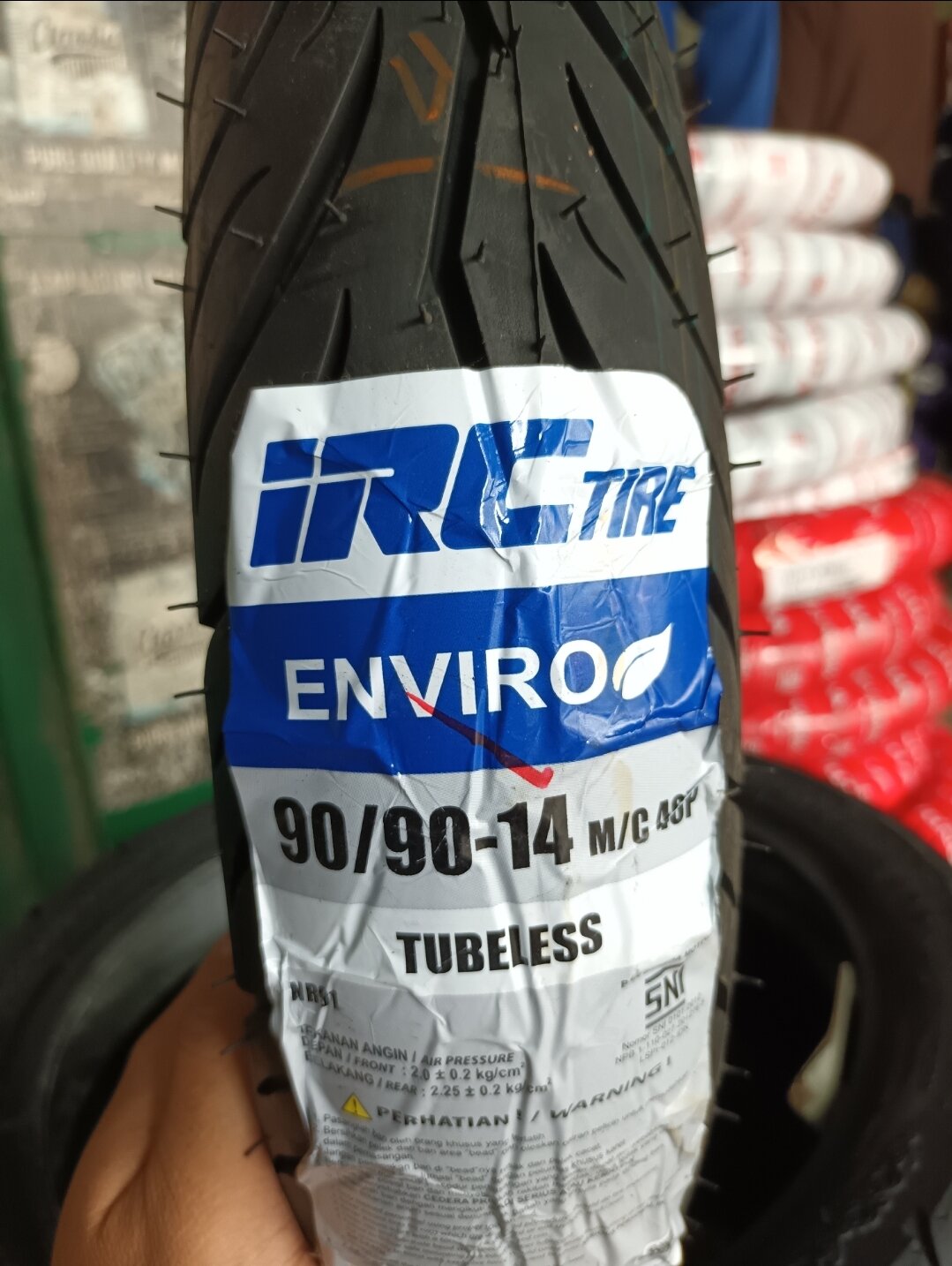 BAN LUAR MOTOR MATIC TUBLES IRC ENVIRO 90/90 14 UNTUK SEMUA MOTOR MATIC ...