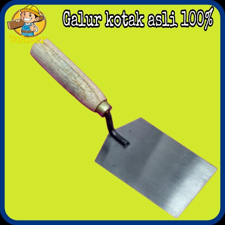 ALAT TUKANG bangunan sendok semen Galur kotak panjang 15cm | Lazada ...