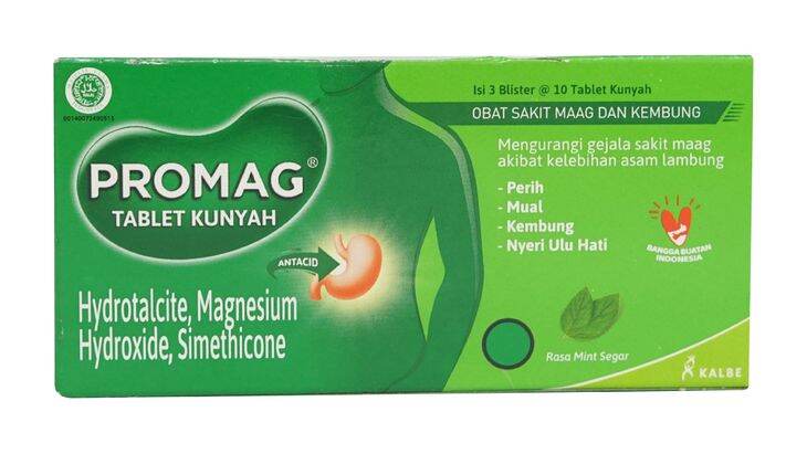 Promag (BOX) Tab 30 Tablet obat lambung / mag | Lazada Indonesia