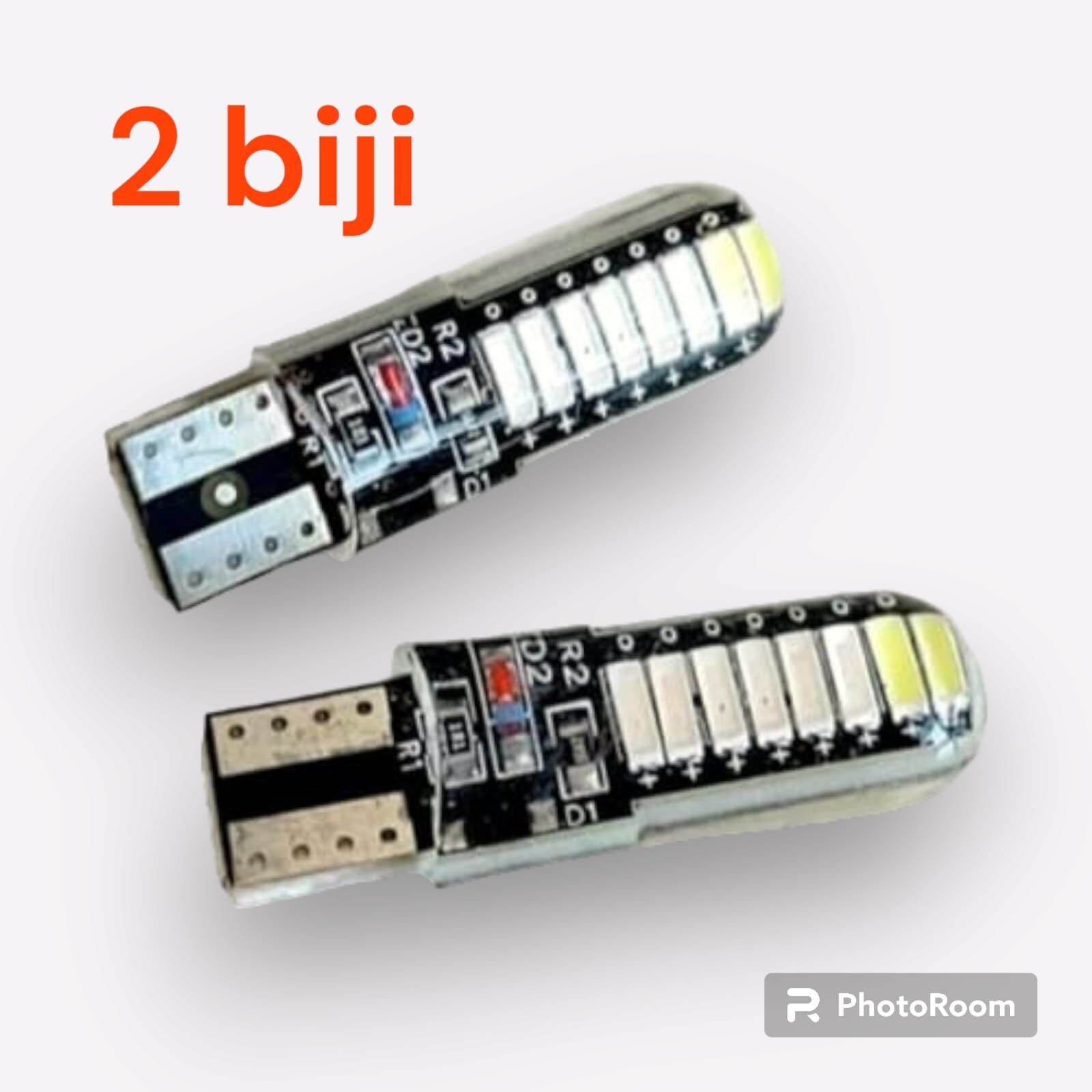 dua biji lampu senja sen jelly LED kedip strobo t10 4 warna 12volt ...