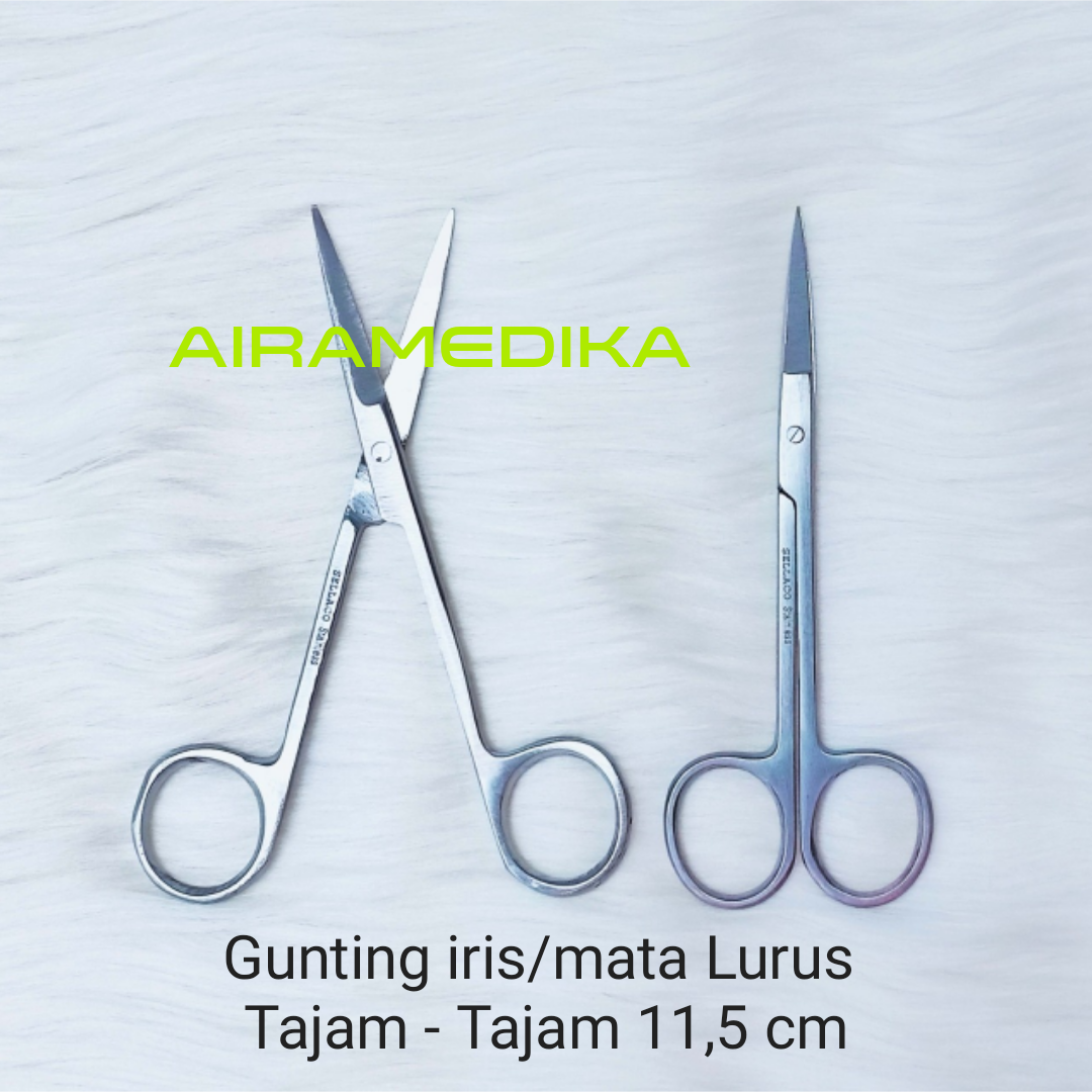 Gunting Operasi Mata Iris Lurus Tajam-Tajam 11,5cm Stainless Steel | Lazada Indonesia