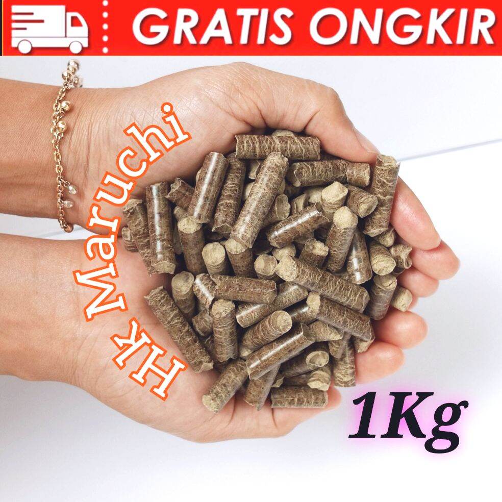 1Kg wood pellet / pelet kayu / pelet serbuk kayu / alas kandang Kucing ...