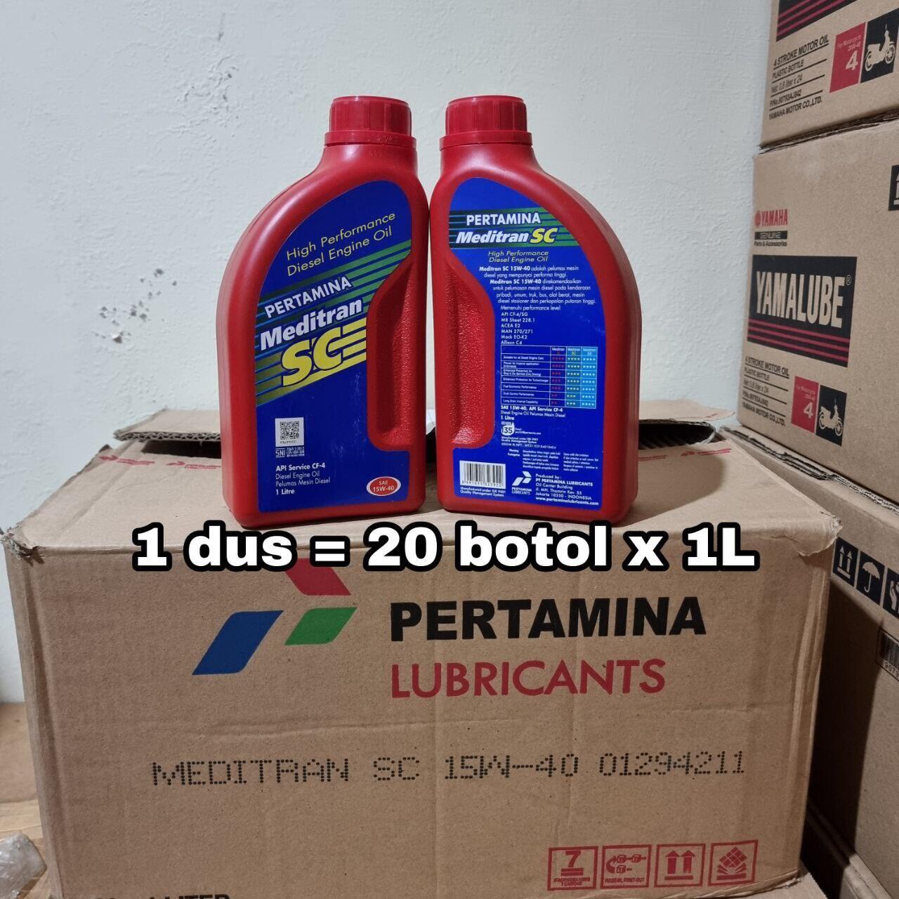 Oil Oli Meditran SC 1L 1000ML 15W-40 SNI Pertamina Lubricants (1DUS ...