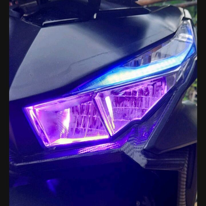 LAMPU LED devil eye demon eye PUTIH 3titik 12v buat semua motor ...