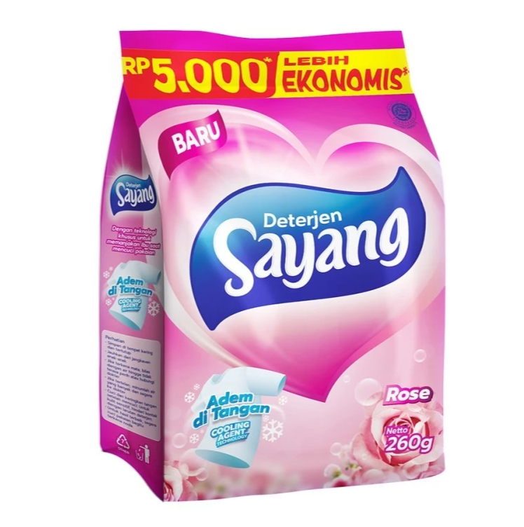 ( 5 pack ) deterjen sayang kemasan Rp.5000 / paket hemat deterjen ...