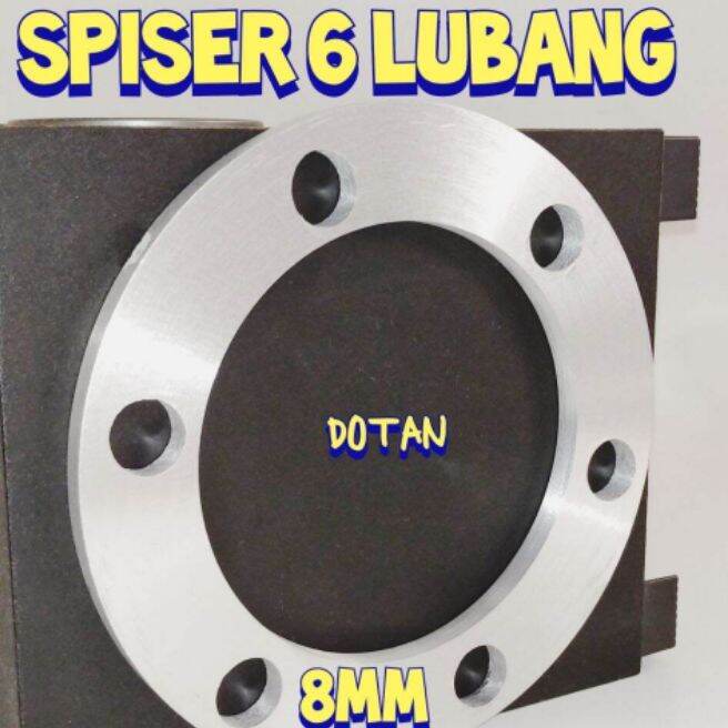 6 Lubang 8mm spacer / spiser ban roda velg mobil Pajero FORTUNER (set ...