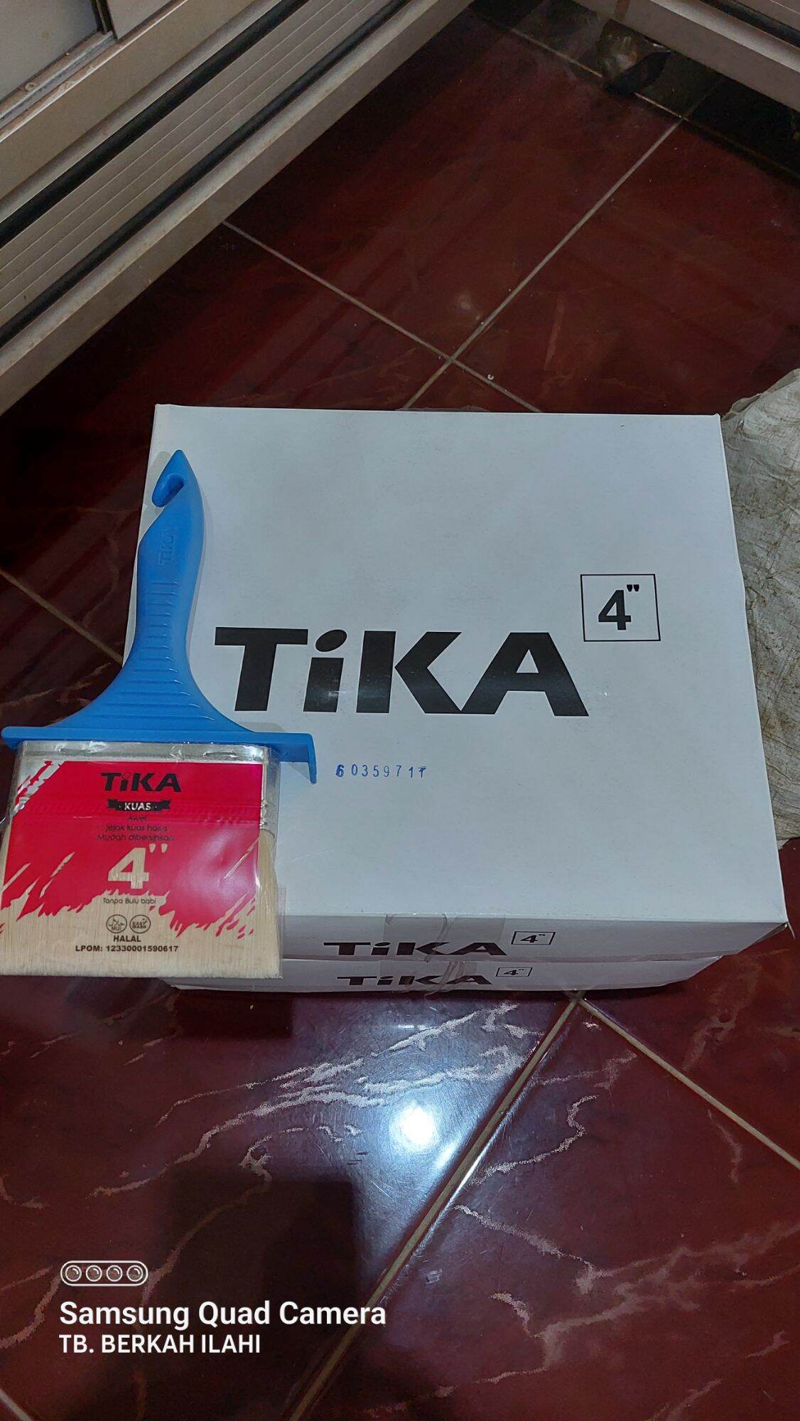 kuas tika 4 inchi 1 dus isi 12pcs / kuas sintetis / kuas halal / kuas ...