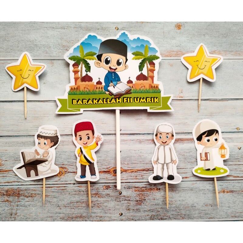 topper toper hiasan tusukan kue cake nasi tumpeng puding happy birthday ...