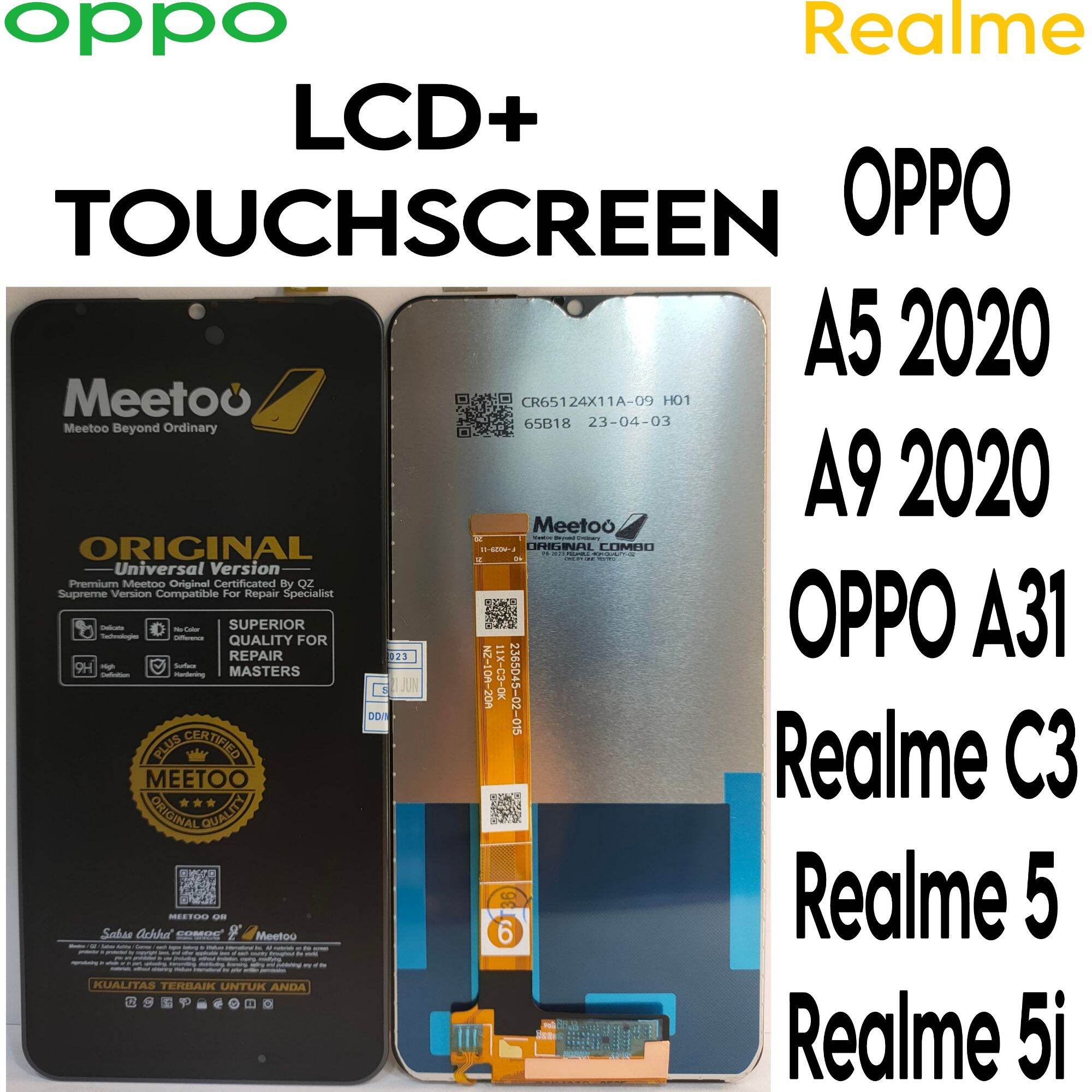 LCD+ TOUCHSCREEN OPPO A5 2020/A9 2020/ A31 2020/REALME C3/ 5/5i MEETOO ...