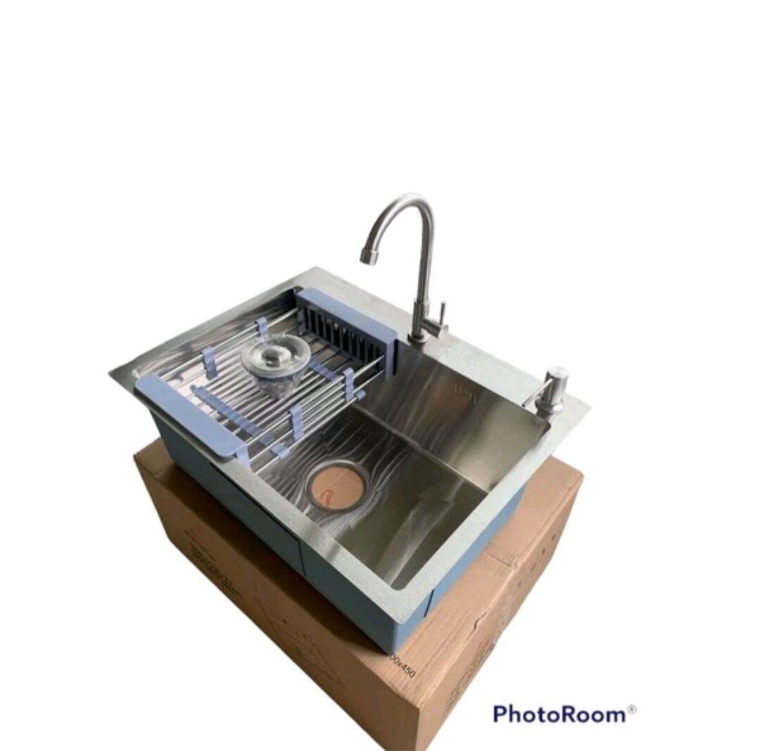 Kitchen Sink Stainless 6045 Komplit Set / Wastafel Bak Cuci Piring 1 ...