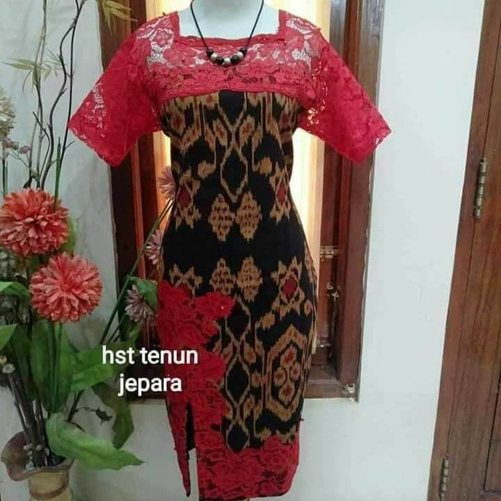 dress tenun rote mix brokat | Lazada Indonesia
