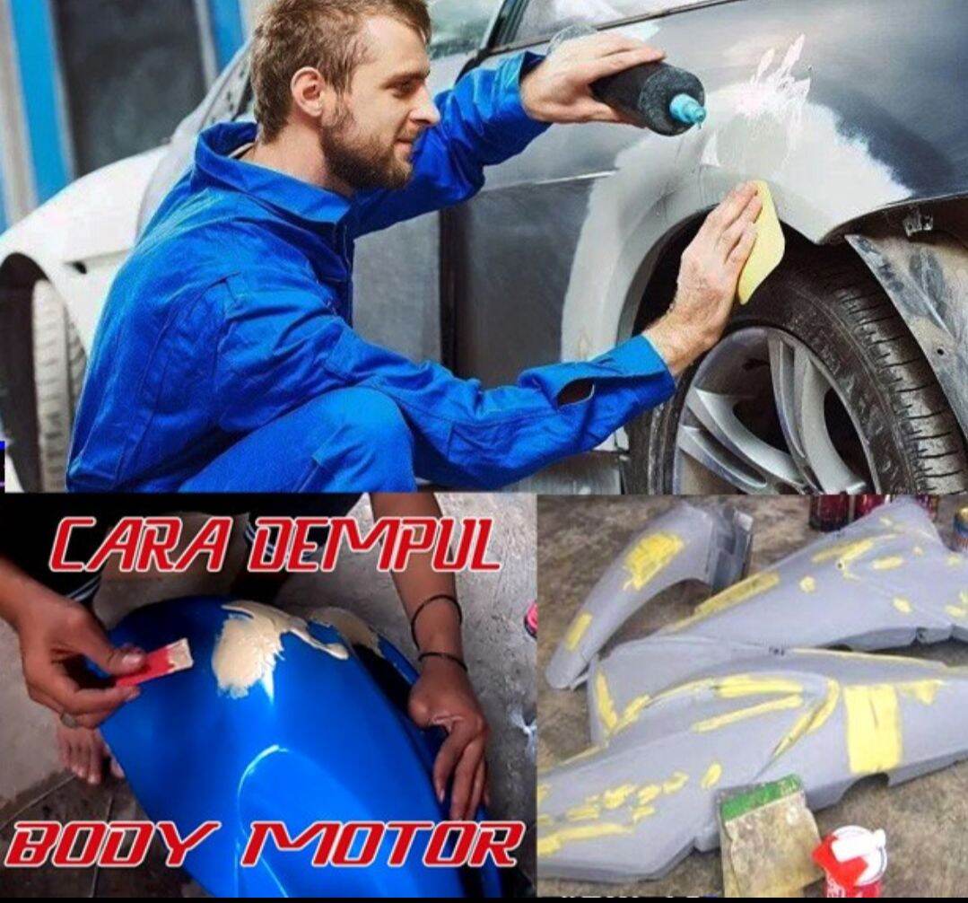 Dempul mobil/ motor/ mebel Sanpolac 1/4 kg 250 gr/ Dempul besi/kayu ...