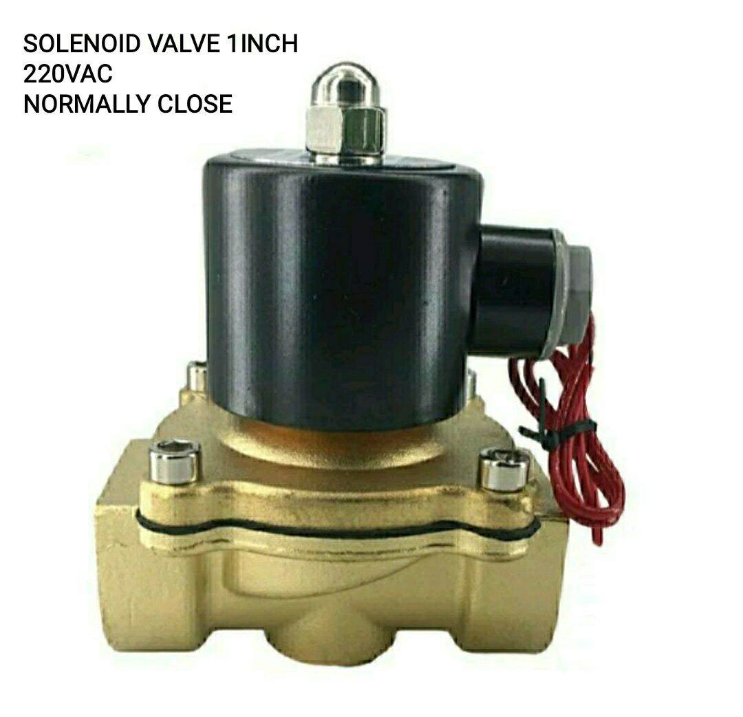 Solenoid Valve 1 Inch 220Vac Normally Close Brass Kuningan | Lazada Indonesia