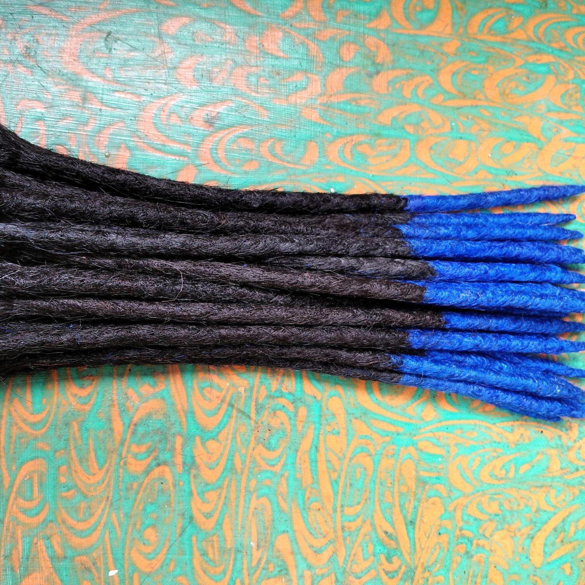 Dreadlock / rambut gimbal sintetis harga per batang warna hitam biru ...