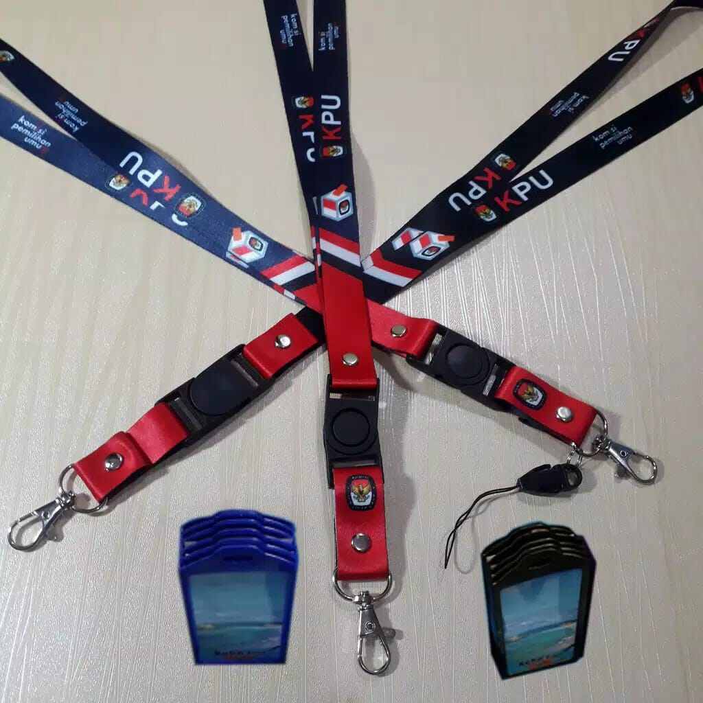 Lanyar Tali Gantungan Id Card Logo KPU KOMISI PEMILIHAN UMUM | Lazada ...