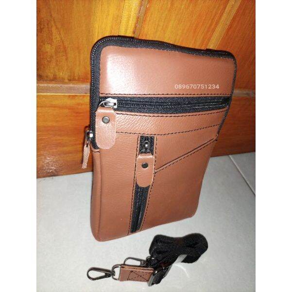 Tas hp tablet selempang ukuran jumbo kulit asli Garut | Lazada Indonesia