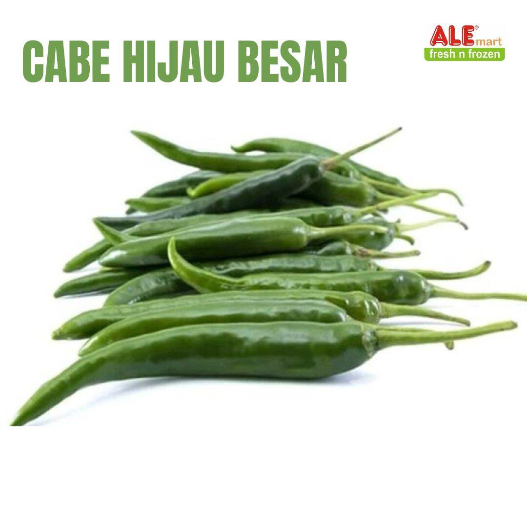 Cabe hijau besar fresh 250gr, cabai hijau besar segar, cabe hijau besar ...