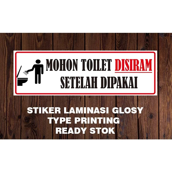 stiker mohon toilet disiram | Lazada Indonesia