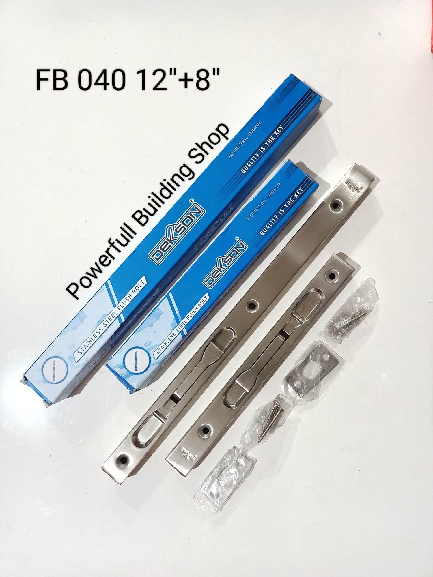 Grendel tanam stainless steel Dekson FB 040 12"+8" sss / Flush Bolt Dekson / Slot tanam pintu ...