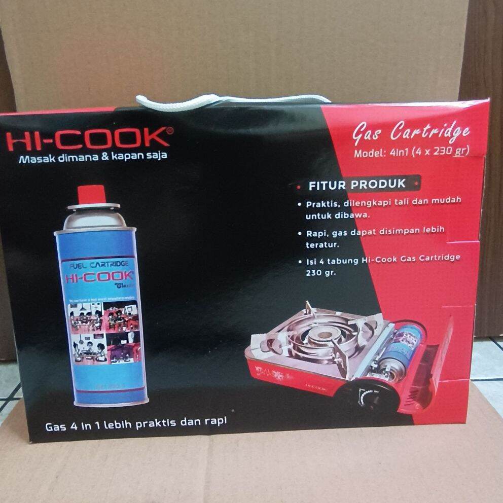 Hicook Gas Tabung Portable 4 in 1 Cartridge Gas Kaleng 230 Gram Hi Cook ...