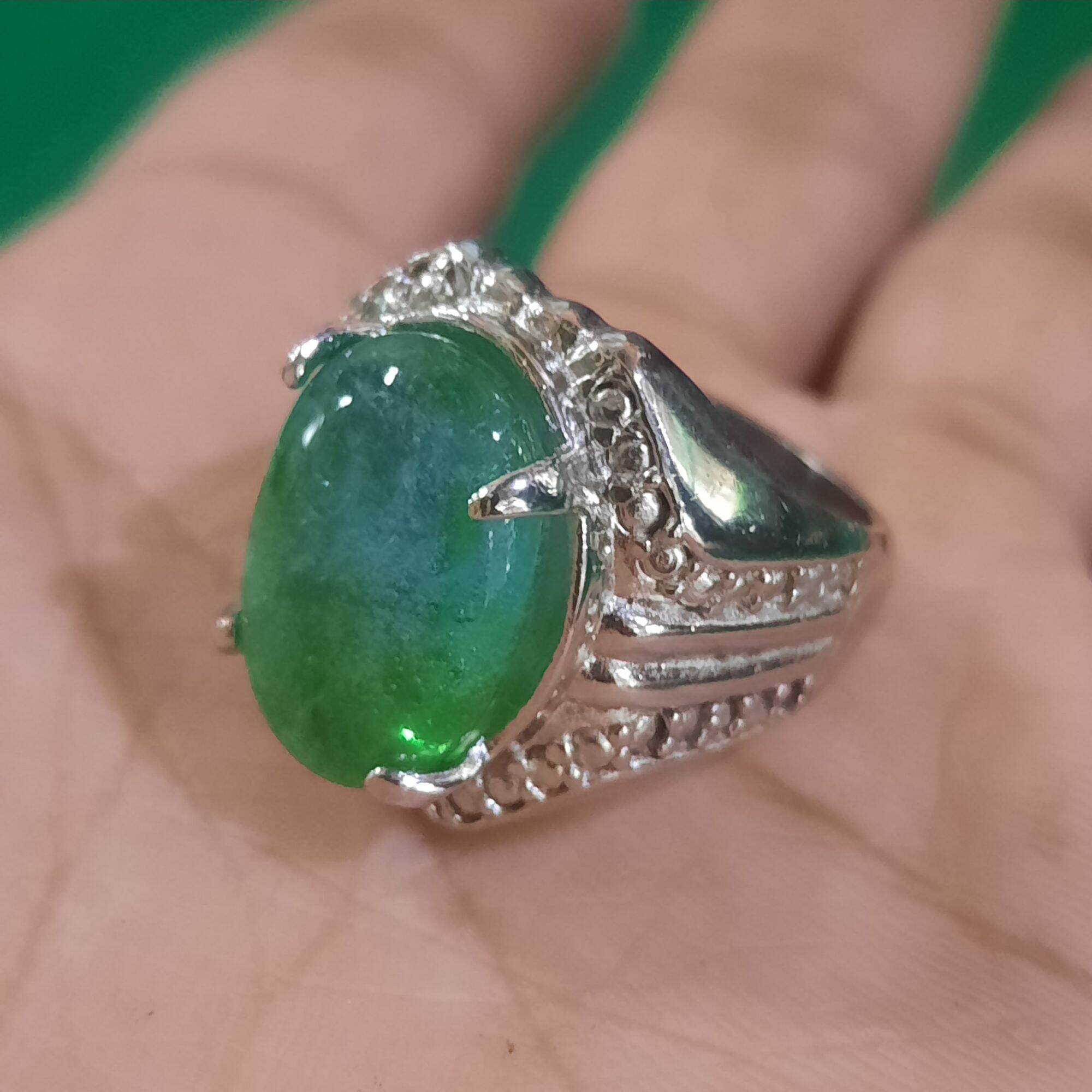 Cincin batu zamrud kalimantan asli | Lazada Indonesia