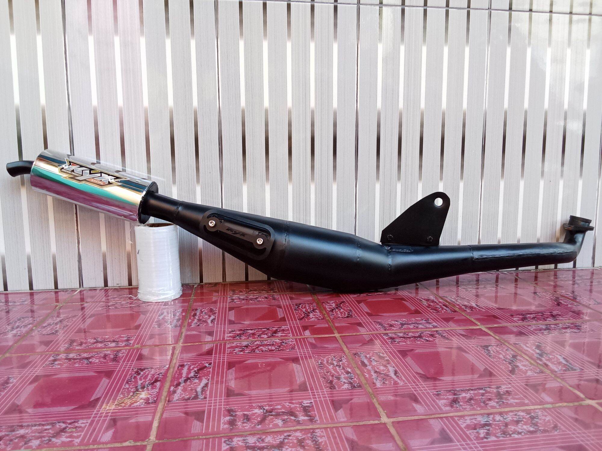 Knalpot Alfa Standar Racing KYX RACING Original Gembung Hitam Model ...