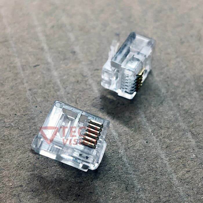 Connector RJ12 RJ12 Konektor RJ 12 Pin Telepon Jack 6Pin 6 Pin 6P6C per ...