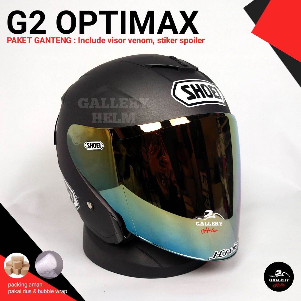 HELM G2 OPTIMAX PAKET GANTENG | DOUBLE VISOR | Lazada Indonesia