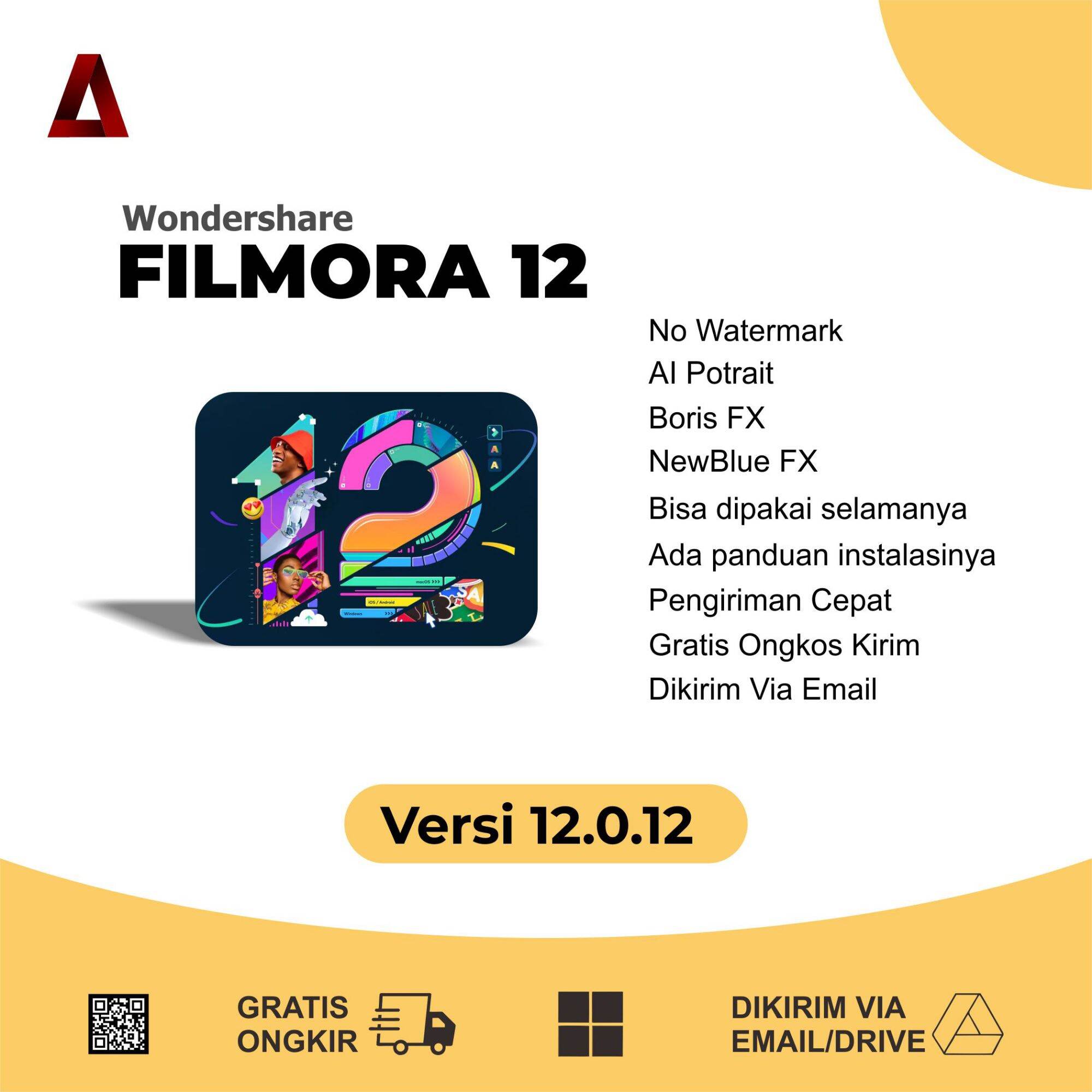 (win) Filmora 12.0.12 siap pakai dan bisa dipakai selamanya | Lazada Indonesia