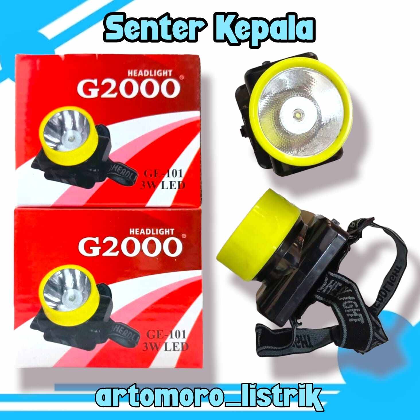 Senter Kepala G2000/ Senter Murah | Lazada Indonesia