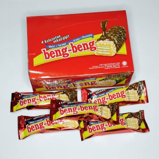 Beng beng wafer coklat, beng beng coklat wafer 1box 17pcs | Lazada Indonesia