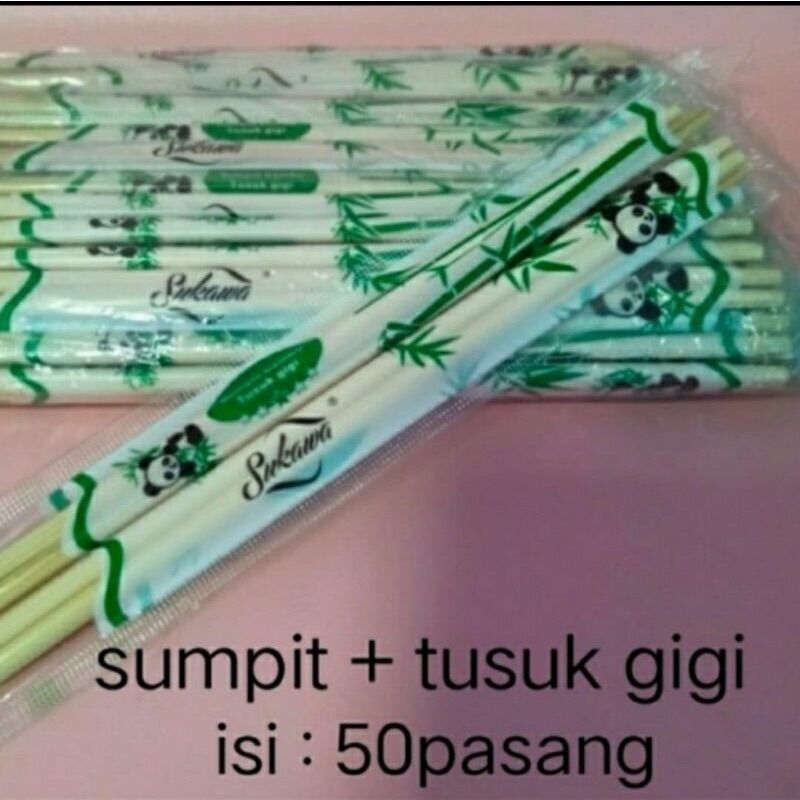 Sumpit Bambu Steril + Tusuk Gigi isi 50Pasang | Lazada Indonesia