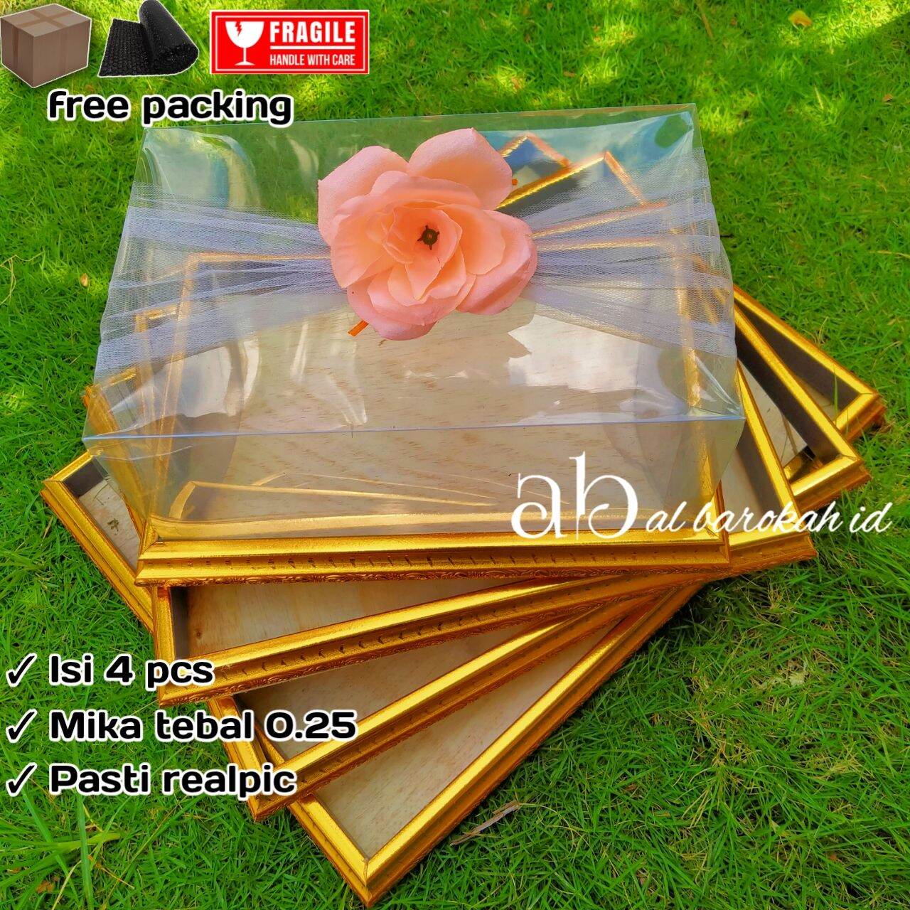 HANTARAN NIKAH FIGURA 4 pcs hias bunga mawar | SESERAHAN NIKAH | MAHAR ...