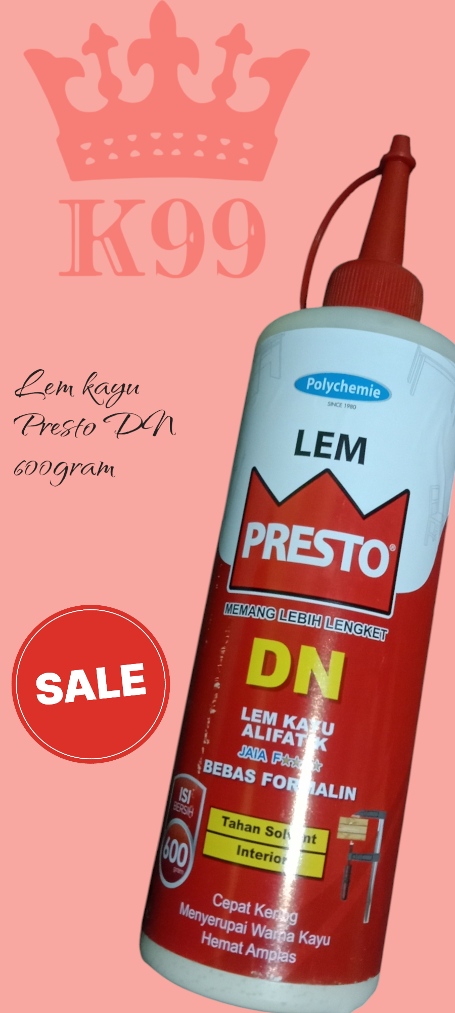 Lem presto DN 600gr.lem kayu super kuat/lem perakit kayu | Lazada Indonesia