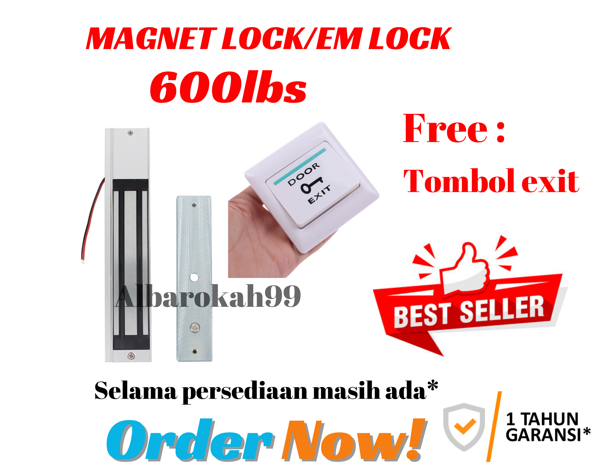 EM Lock/Magnetik Lock 600Lbs | Lazada Indonesia
