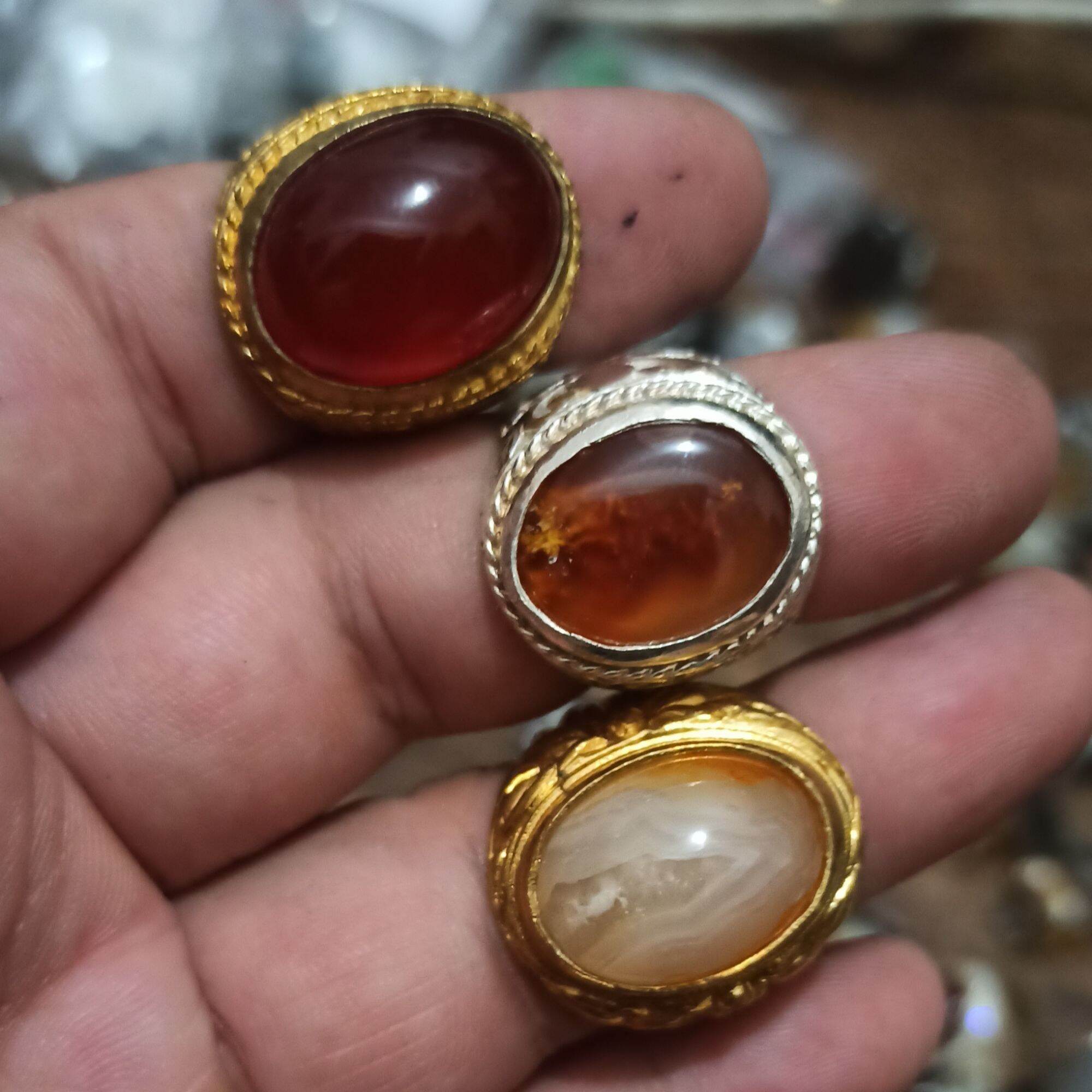 (CA 91) Cincin Batu Akik Kalsedon Anggur Super Ring Tanam Alpaka ...