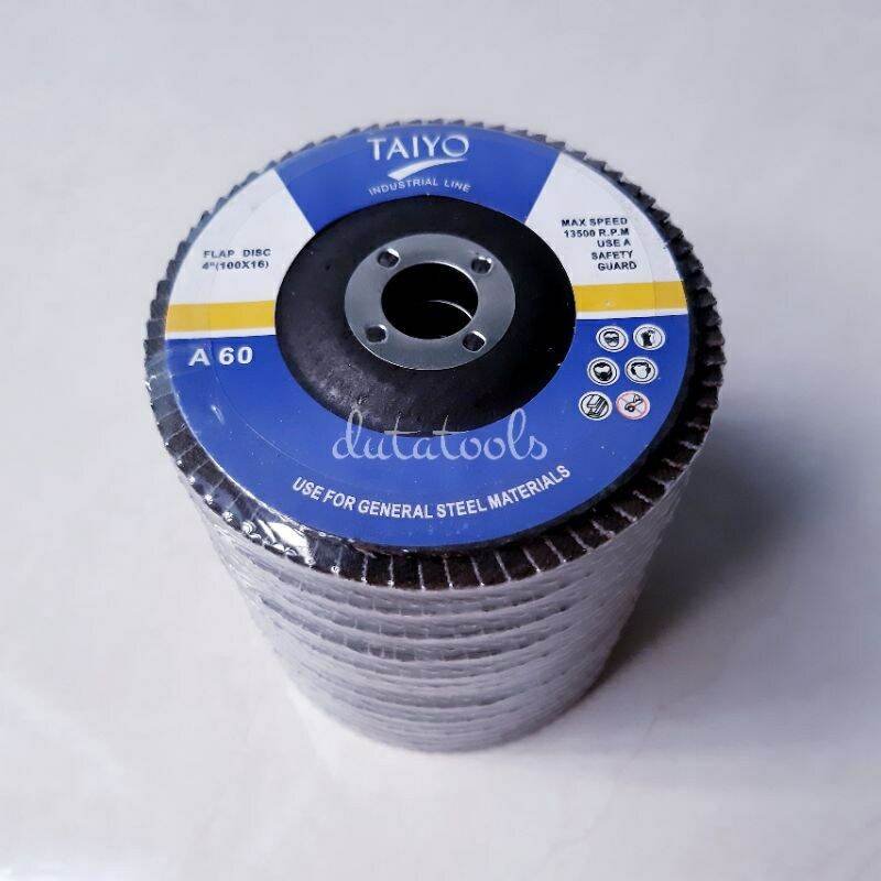 Amplas bulat flap disk TAIYO 4"/amplas tumpuk/amplas susun | Lazada ...