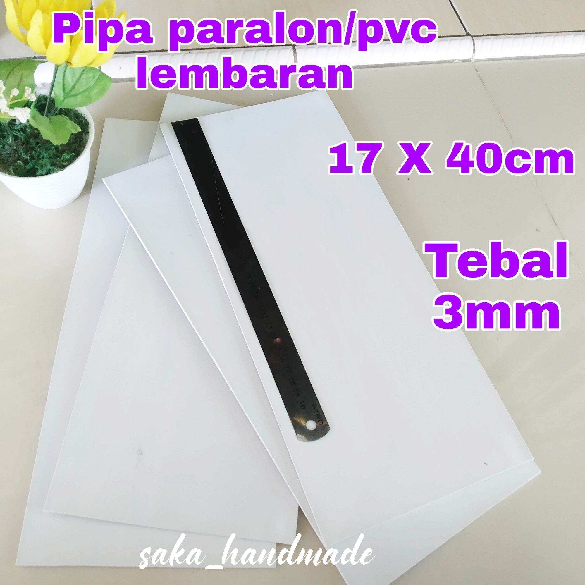PIPA PARALON/PVC LEMBARAN (17cm X 40cm) TEBAL 3mm | Lazada Indonesia
