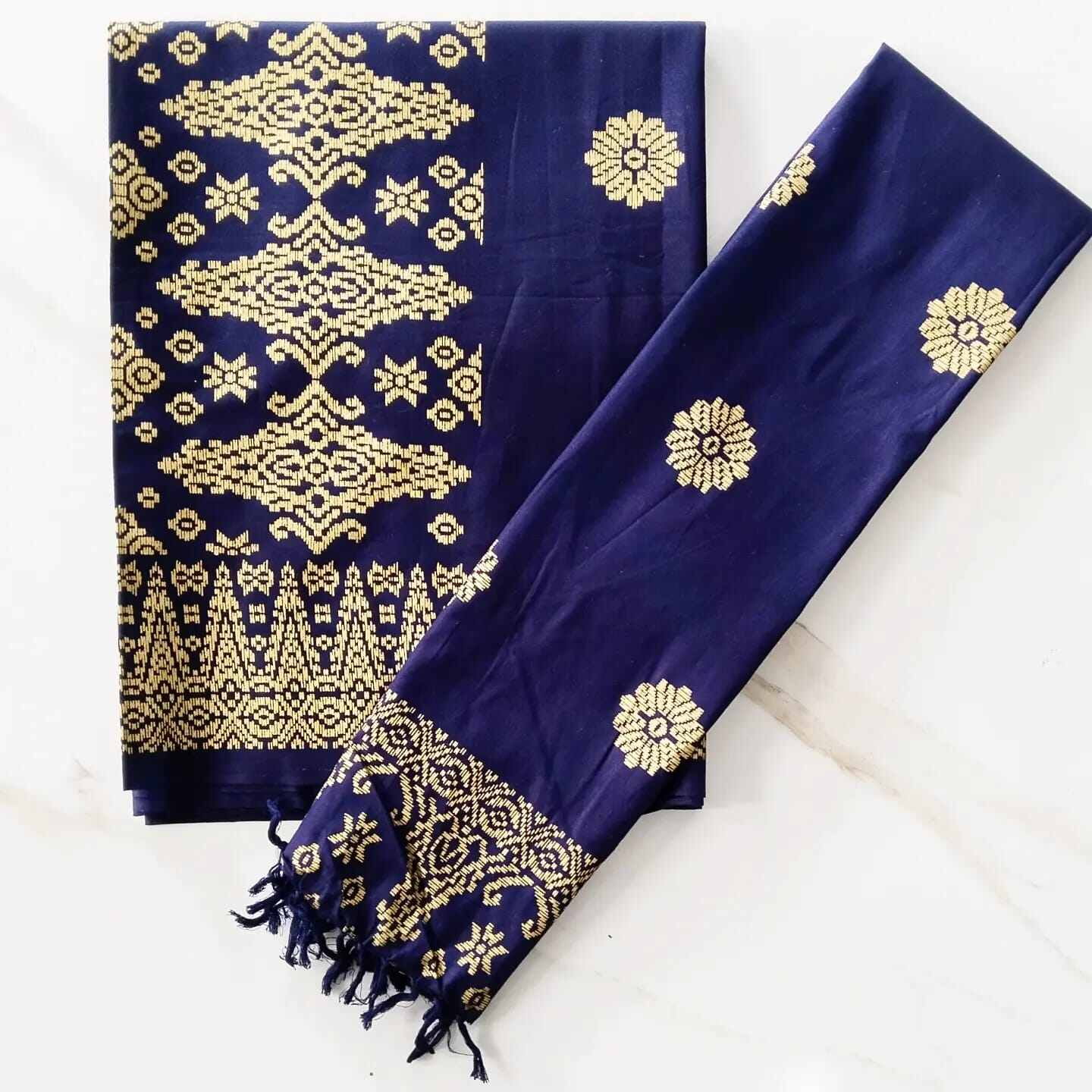 kain batik prada songket Palembang set selendang rawis | Lazada Indonesia