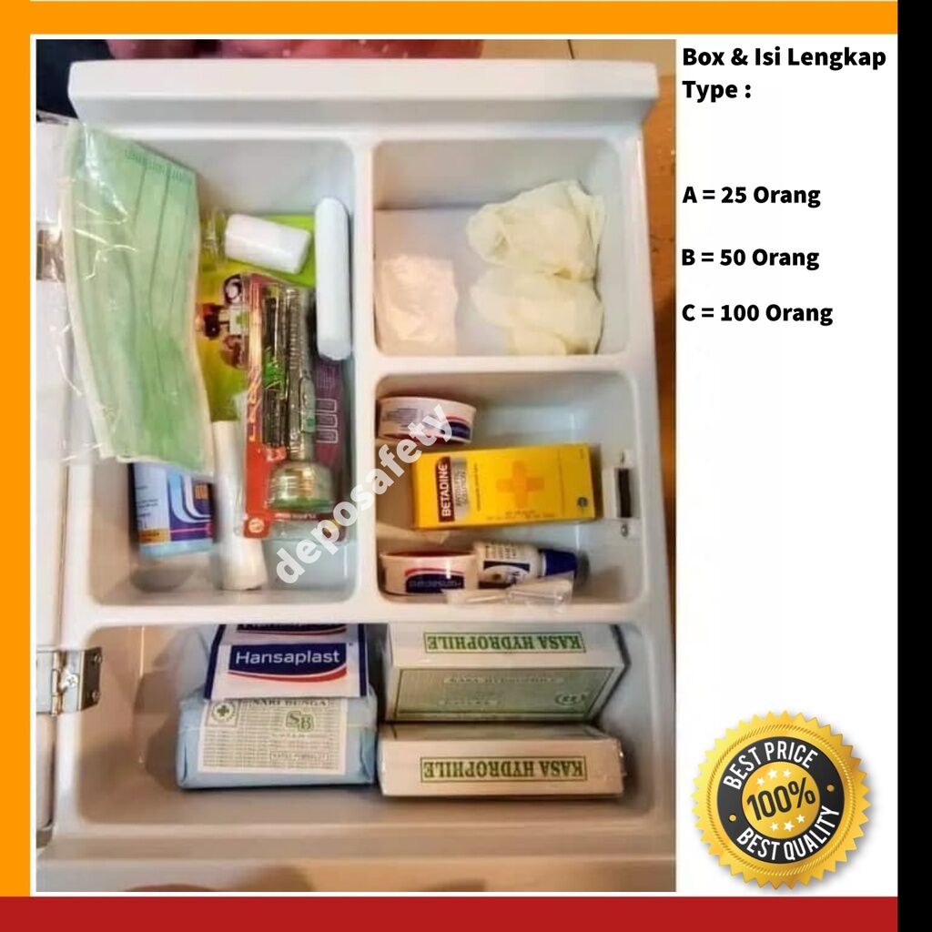 Isi Kotak Obat Type A-B-C / Isi P3k Lengkap Murah | Lazada Indonesia