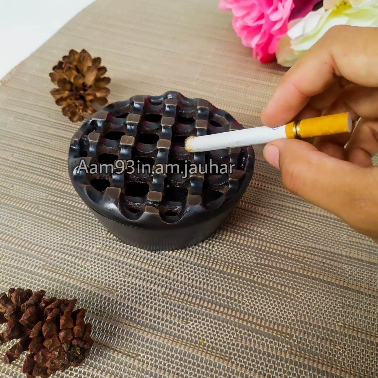 Asbak Rokok Lobang 24 alumunium Diameter 10 cm berat 200 gram antik ...