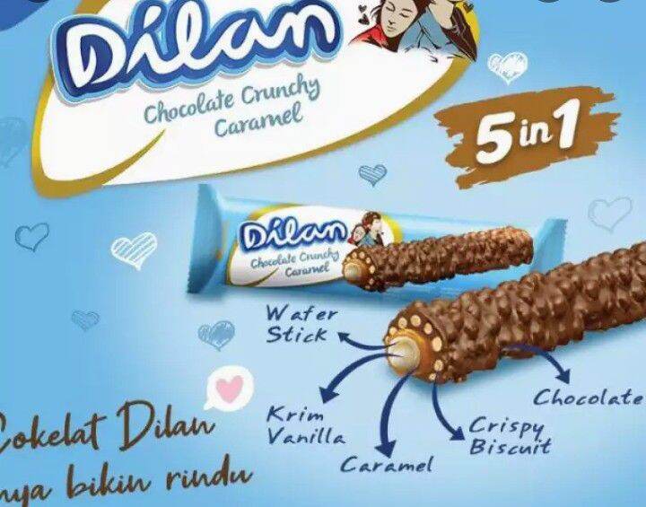wafer biskuit coklat dilan 5 in 1 , 1dus | Lazada Indonesia