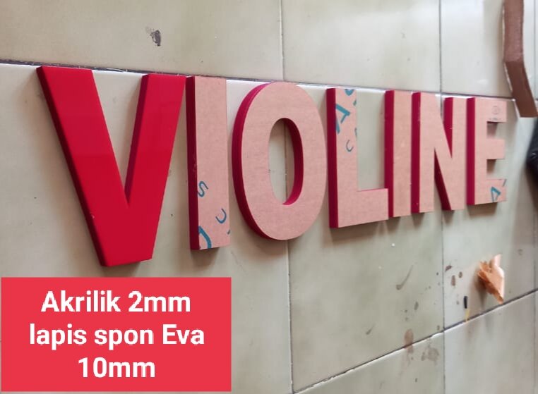 CUSTOM HURUF TIMBUL AKRILIK BERLAPIS EVA ATI UKURAN 30 CM KETEBALQN 12 ...