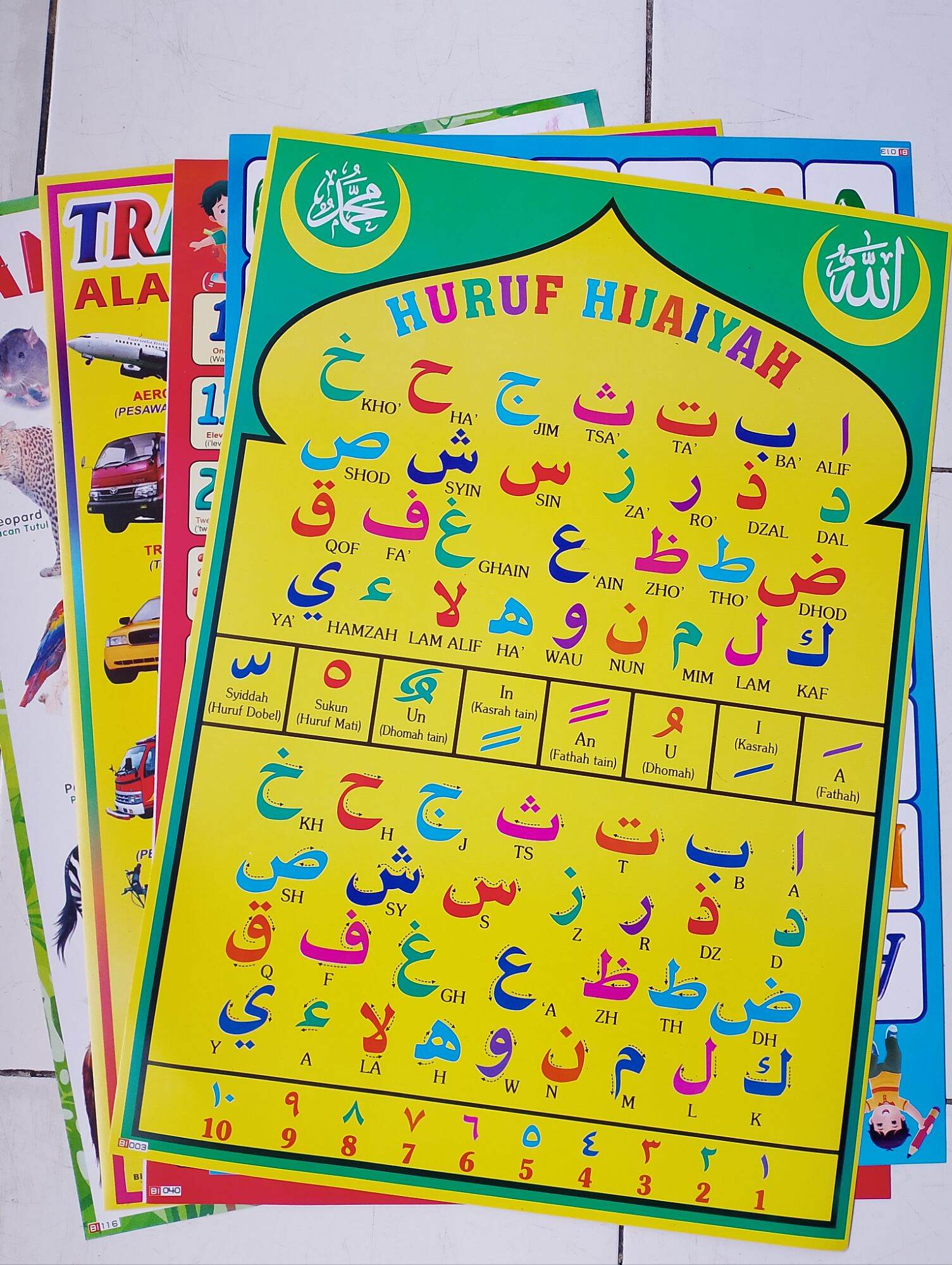 poster edukasi huruf Hijaiyah | Lazada Indonesia
