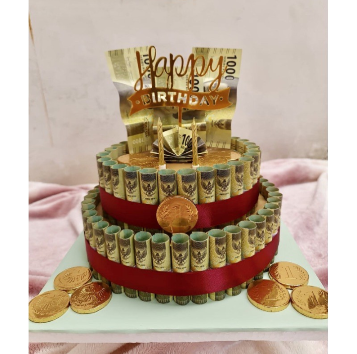 Money Cake ASLI 1000 Cake Uang 1000 ORI 70 lembar | Lazada Indonesia