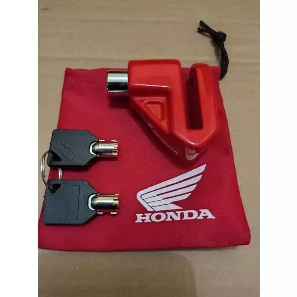 Gembok Motor Kunci Cakram Pengaman Anti Maling warna merah | Lazada ...