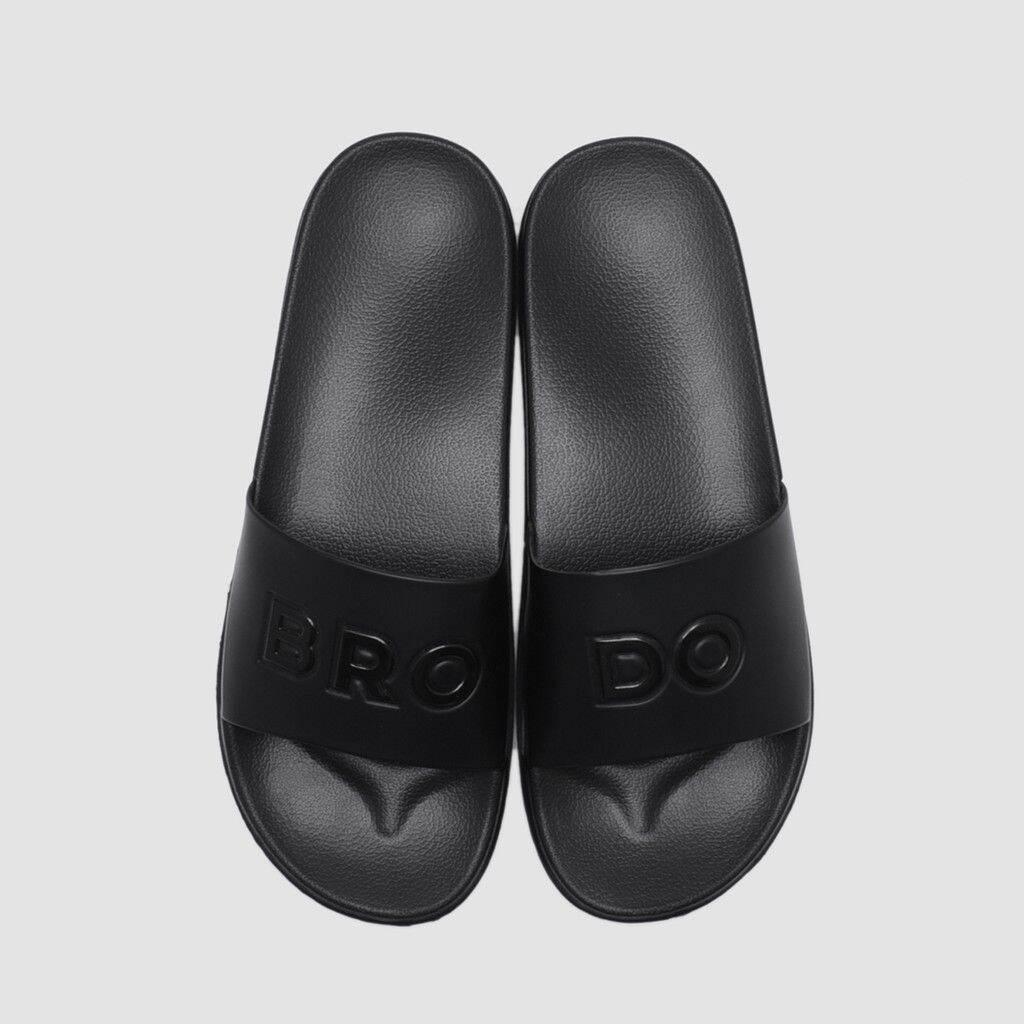 Brodo -sandal broslides logo full black | Lazada Indonesia
