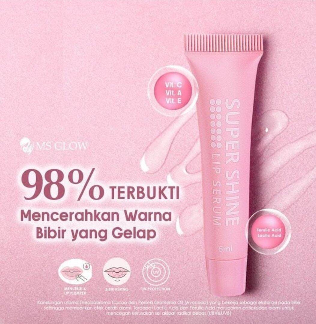 LIP SERUM MS GLOW SUPER SHINE LIP SERUM | Lazada Indonesia
