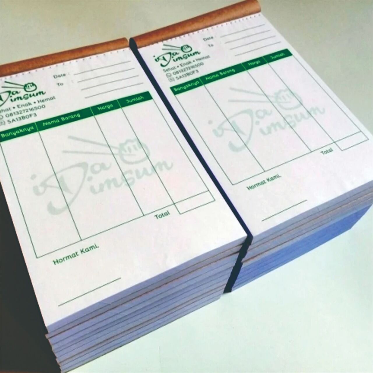 Nota Custom nama sendiri, 2Ply U.1/4 Folio Nota bon kontan, Nota ...